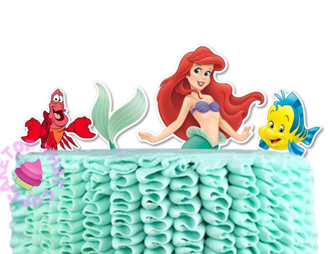 Printable Little Mermaid Cake Topper Digital Download Print Yourself - Etsy