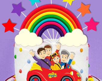 WIGGLES Edible Image Wiggle CUPCAKE TOPPER Wiggle Cake - Etsy Australia