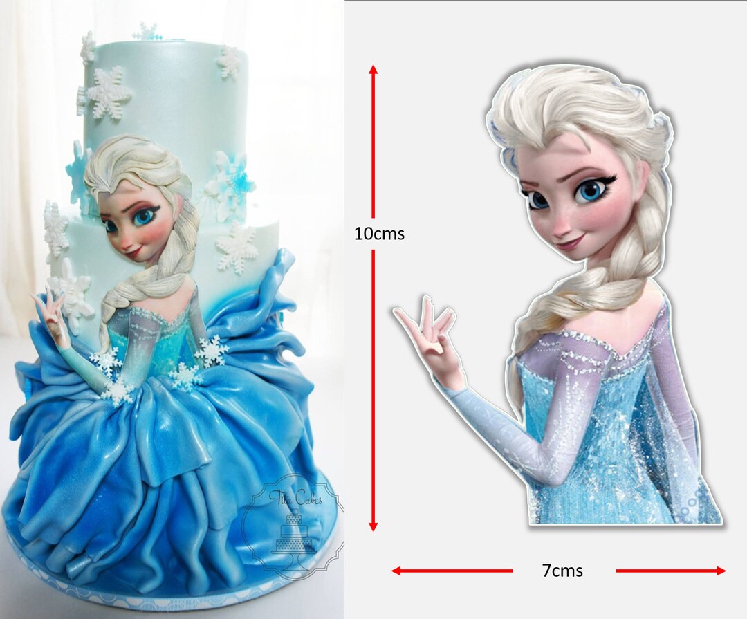 Elsa Large 10cm Edible Cake Topper Image Frozen Decoration 734 - Etsy