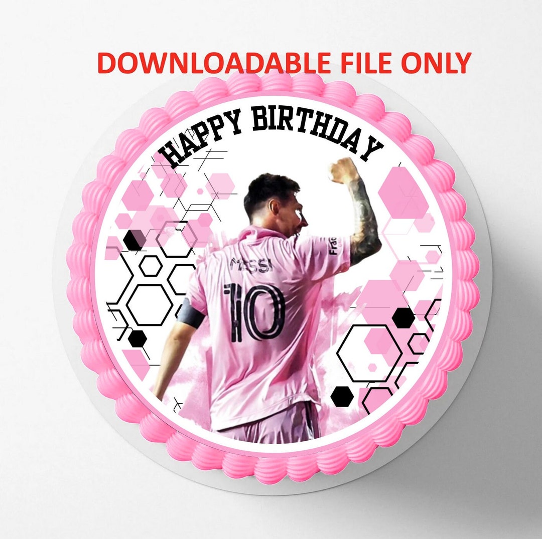 Downloadable Digital Messi Soccer Cake Topper Image for Printing ...
