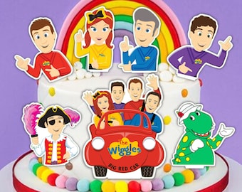 WIGGLES Edible Image, Wiggle Big RED CAR Cake Topper, Wiggle Cake ...