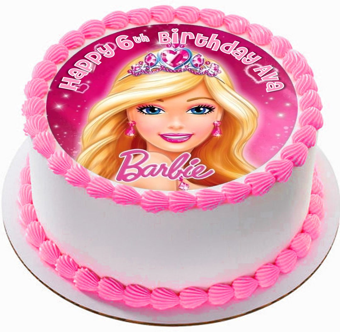 Barbie Princess Cake Topper Personalized Edible Image Birthday Cake ...