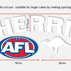 Football Logo Cake Topper Edible Icing Image Footy Birthday Cake ...