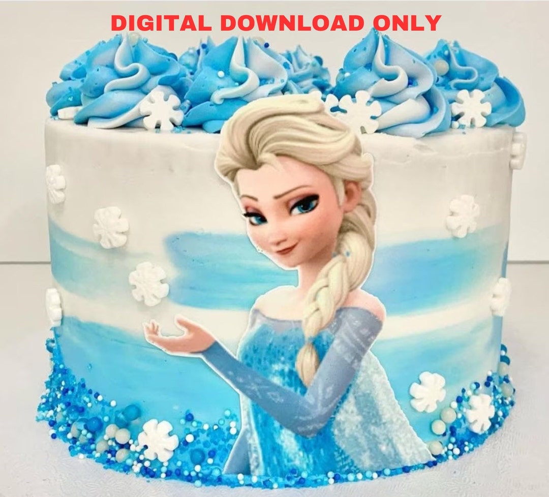 Downloadable Digital Frozen Elsa Cake Topper Image for Printing ...