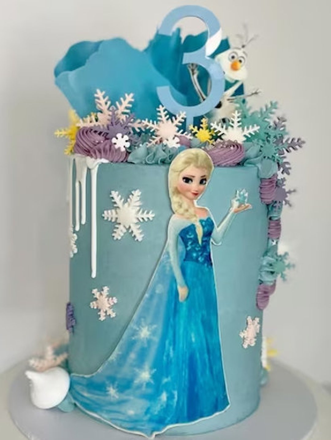 Elsa Cake Topper Frozen Edible Icing Image Princess Cake Decoration 848 ...