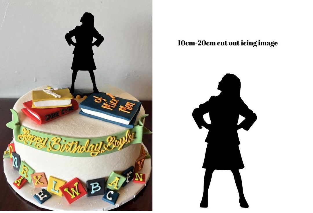 Matilda Silhouette Cake Topper Edible Icing Image Decal - Etsy