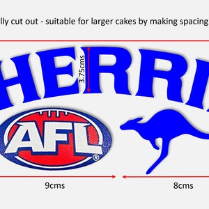 Football Logo Cake Topper Edible Icing Image Footy Birthday Cake ...