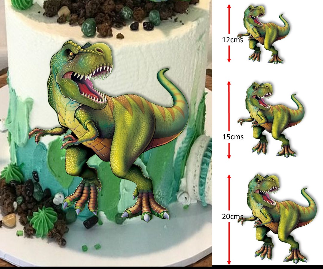 Dinosaur Cake Topper T Rex Tyrannosaurus Rex Edible Icing Image Cut Out ...