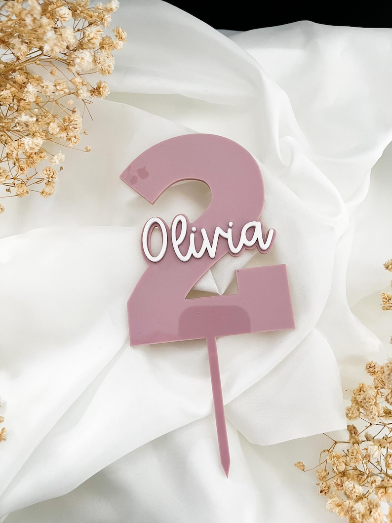 Custom Cake Topper. Age. Number. Personalized. Happy Birthday. Kids ...