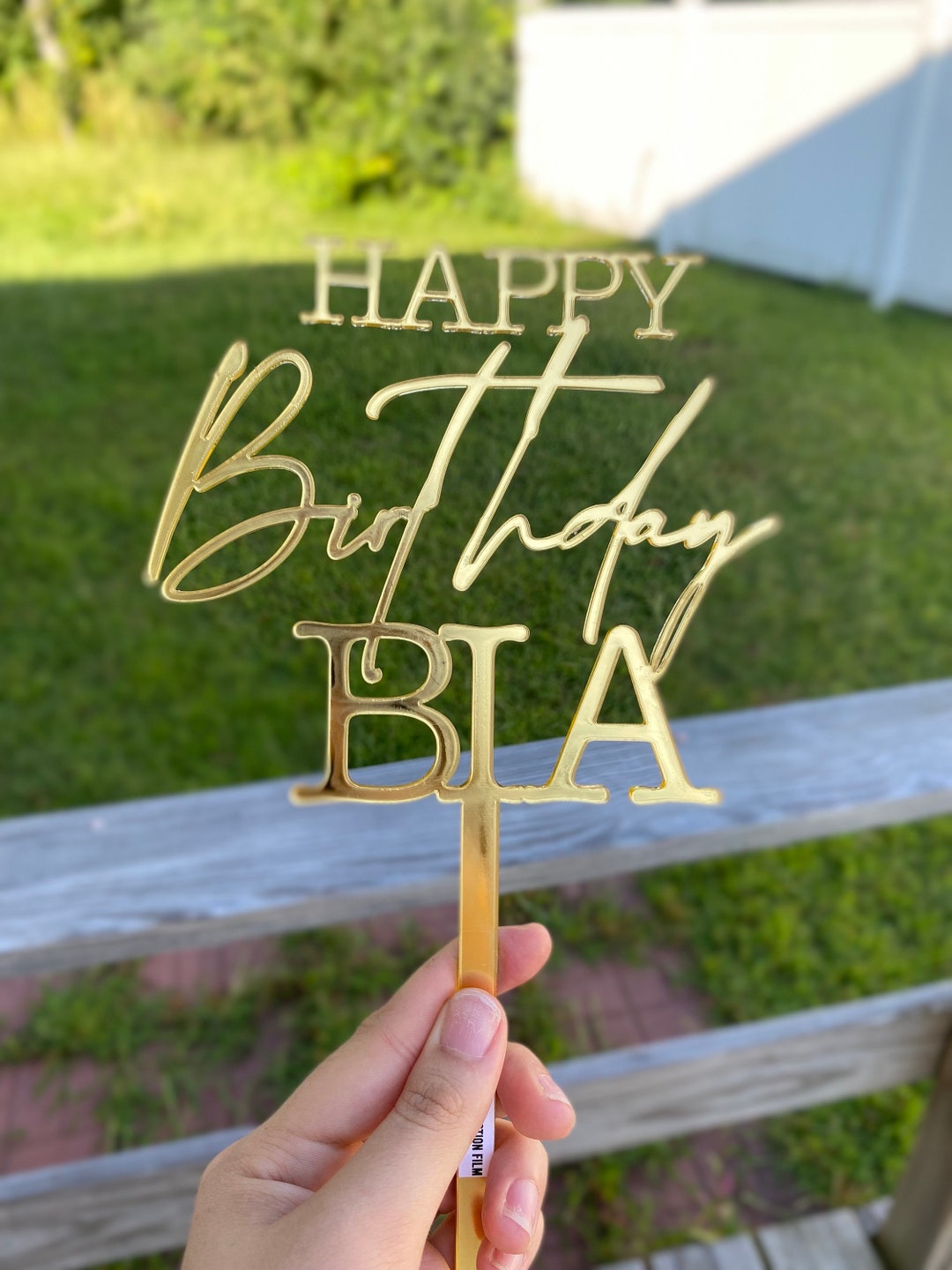 Birthday Cake Topper, Custom Name Cake Topper, Personalized Birthday ...