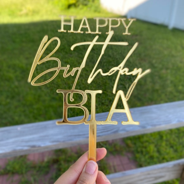 Custom Name Cake Topper - Etsy