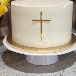 Cross Cake Charm Topper / Holy Communion / Mirrored Acrylic ...