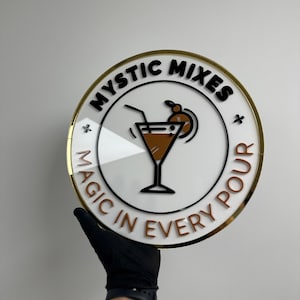 3D Acrylic Drink Station Sign – Custom Branding for Bars & Events - Etsy