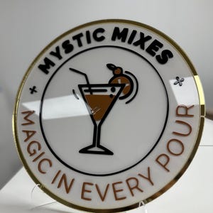 3D Acrylic Drink Station Sign – Custom Branding for Bars & Events - Etsy