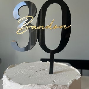 30 Cake Topper Birthday Thirty Cake Topper 30th Cake Ideas Gold Happy ...