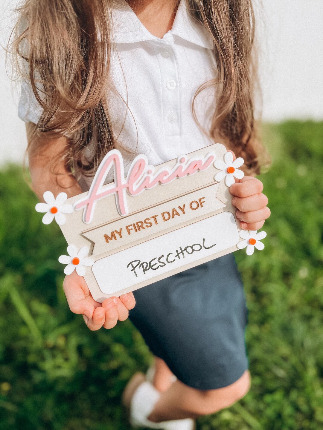 Personalized Back to School Sign | First Day of School Sign | Reusable ...