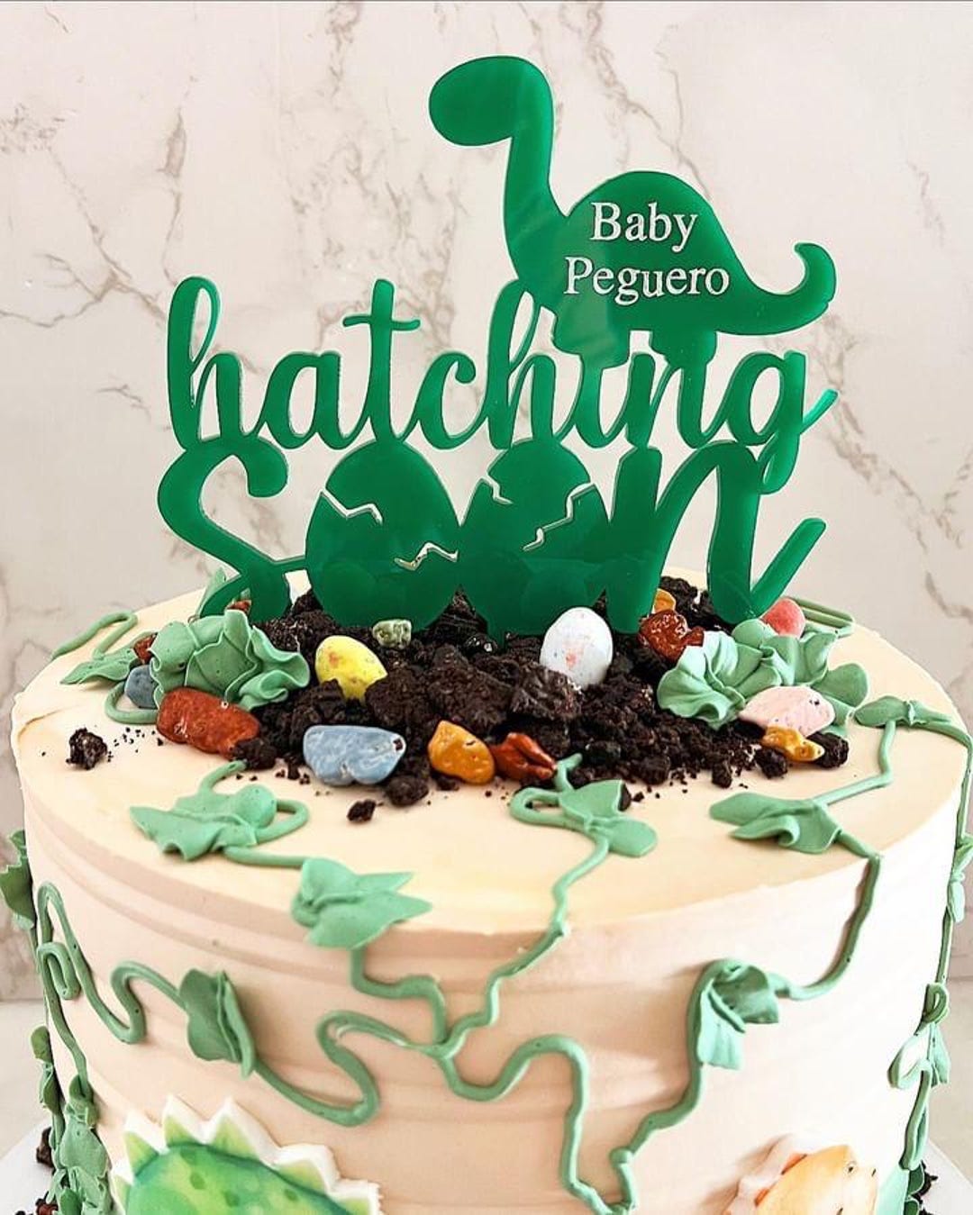 Customizable Hatching Soon Cake Topper, Baby Shower, Gender Reveal ...