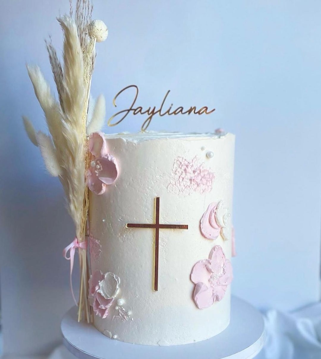Cake Topper Name and Cross Topper Set / Holy Communion / Celebration ...