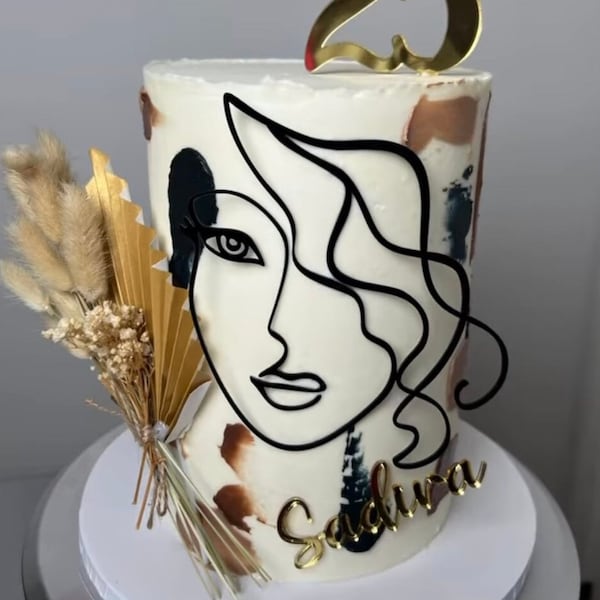 Lady Cake Topper - Etsy