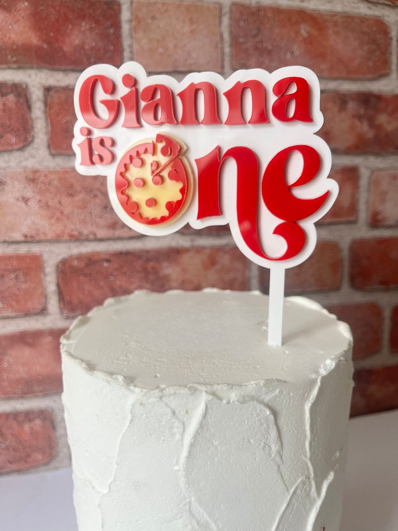First Birthday Pizza Cake Topper, Pizza Party, I Love Pizza, Whole Pie ...