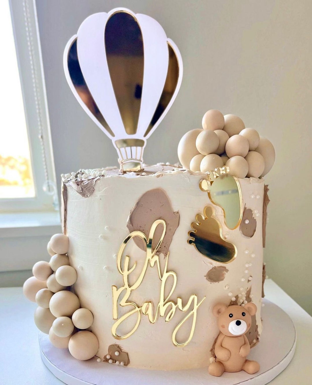 Oh Baby- Acrylic Cake Name Tags, Cake Charms, for Baby Shower, Gender ...