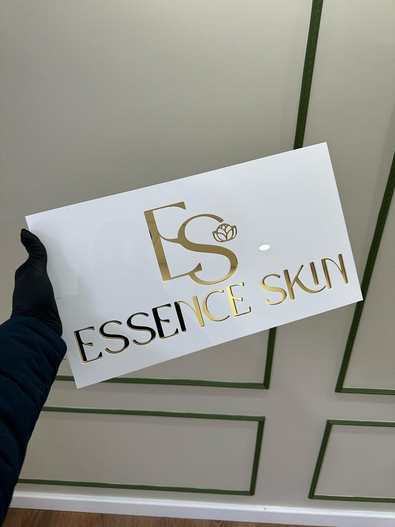 Rectangular Acrylic Sign | Custom Business Logo | Acrylic Office Sign ...