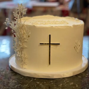 Cross Cake Charm Topper / Holy Communion / Mirrored Acrylic ...