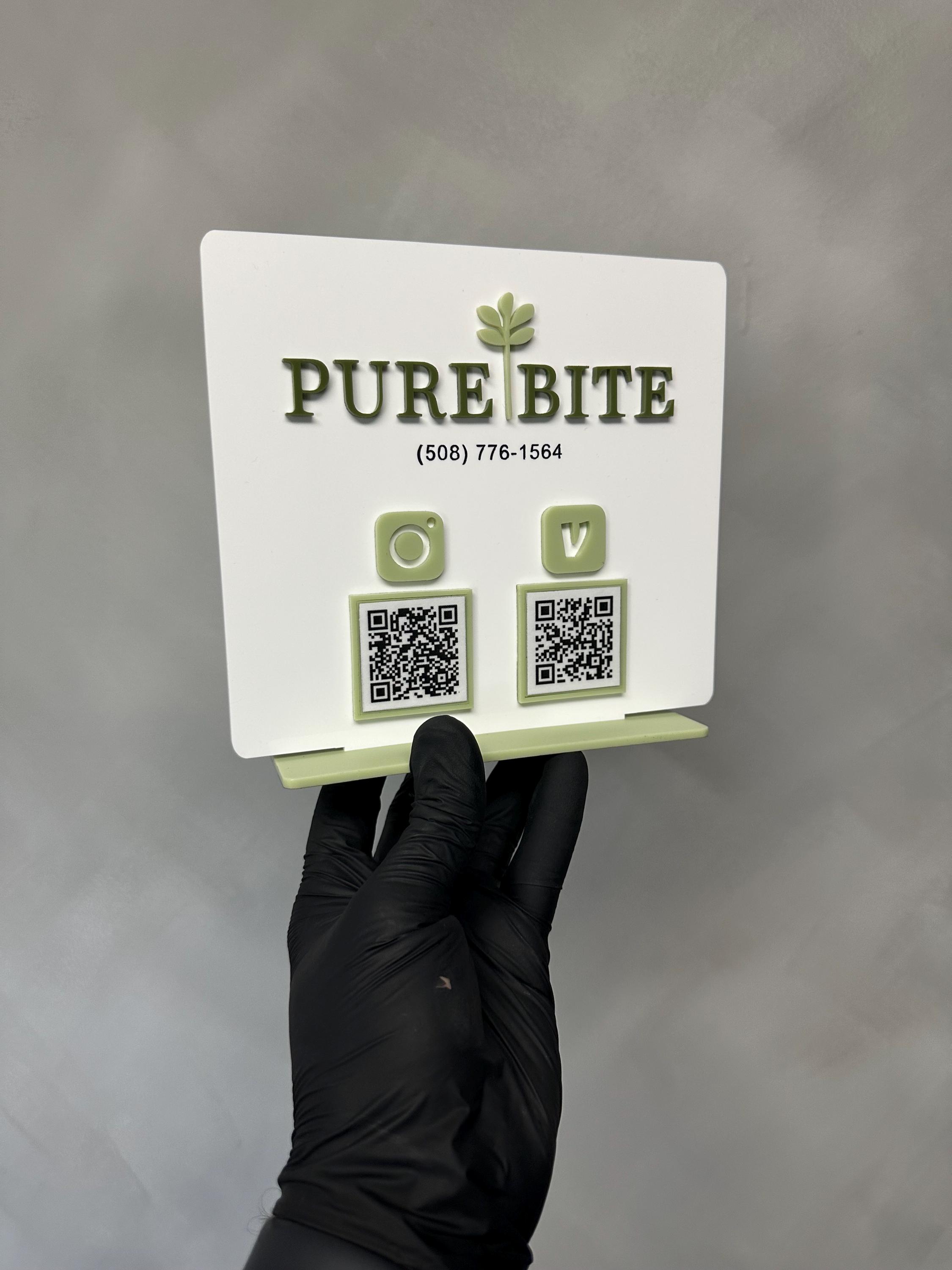 Custom QR Code Sign for Small Business | Instagram & Venmo Table Sign ...