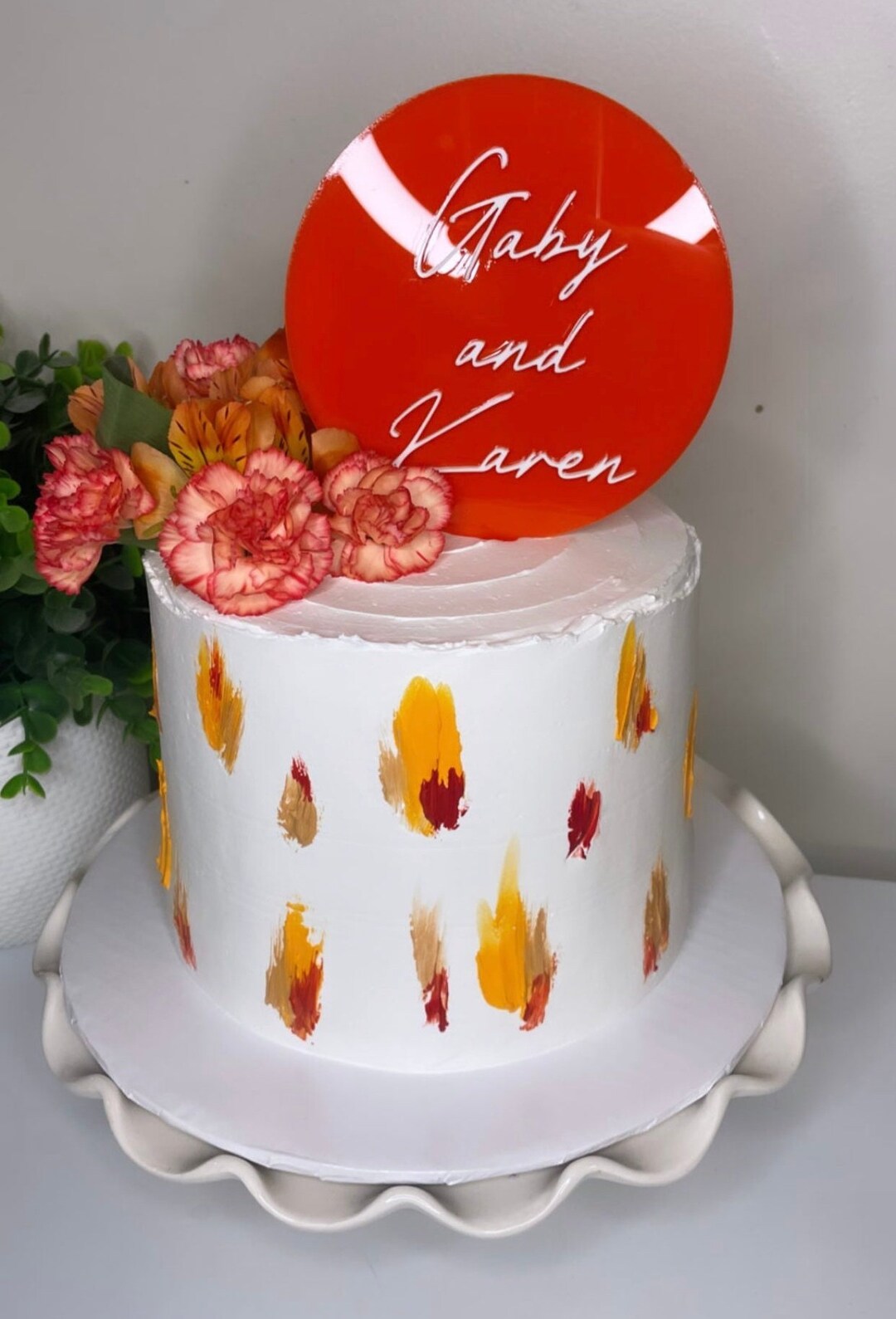 Orange Cake Topper, Name Cake Topper, Hello Thirty Cake Topper - Etsy