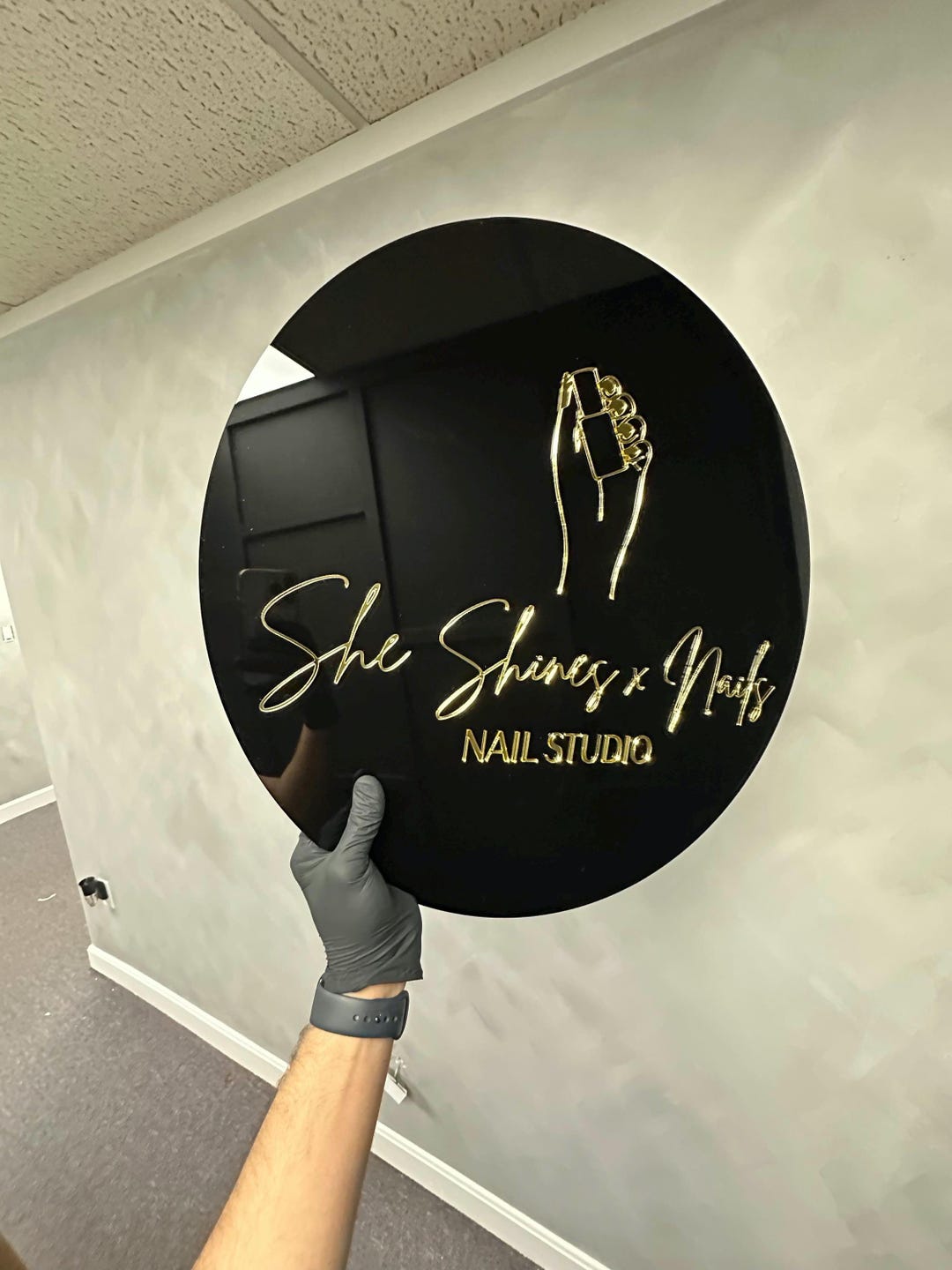 Luxury Custom Salon Sign | Nail Tech Sign | Beauty Studio Logo Sign ...