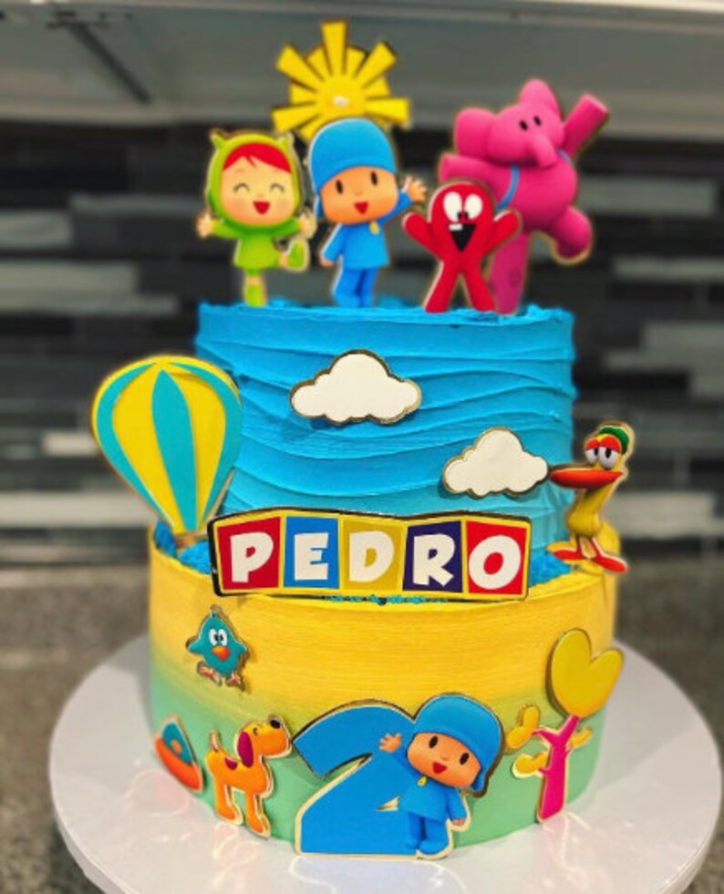 Cake Topper Pocoyo Pocoyo Party Pocoyo Birthday Pocoyo - Etsy