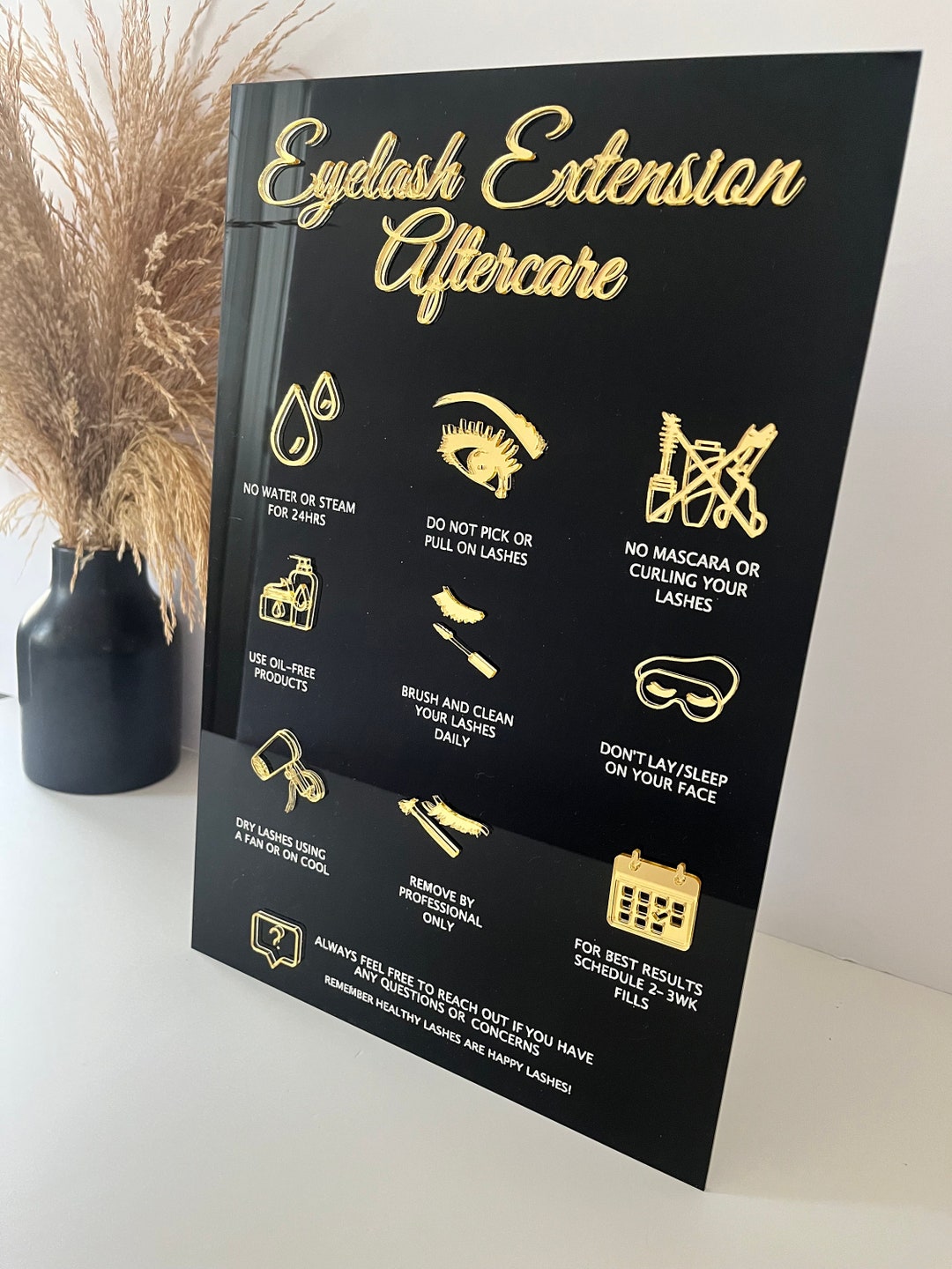Eyelash Extension Aftercare Sign - Etsy