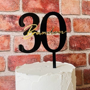 30 Cake Topper Birthday Thirty Cake Topper 30th Cake Ideas Gold Happy ...