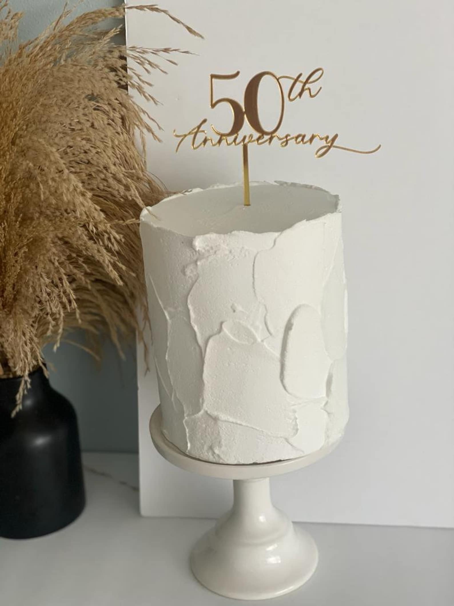50th Cake Topper/ Anniversary Cake Topper / Wedding Cake Topper 60th ...