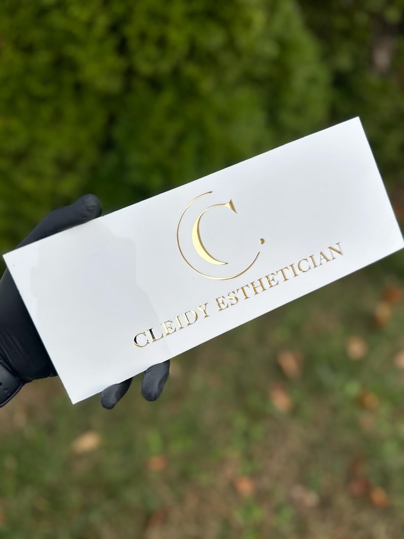 Custom Door Sign for Esthetician Office – Personalized Acrylic Business ...