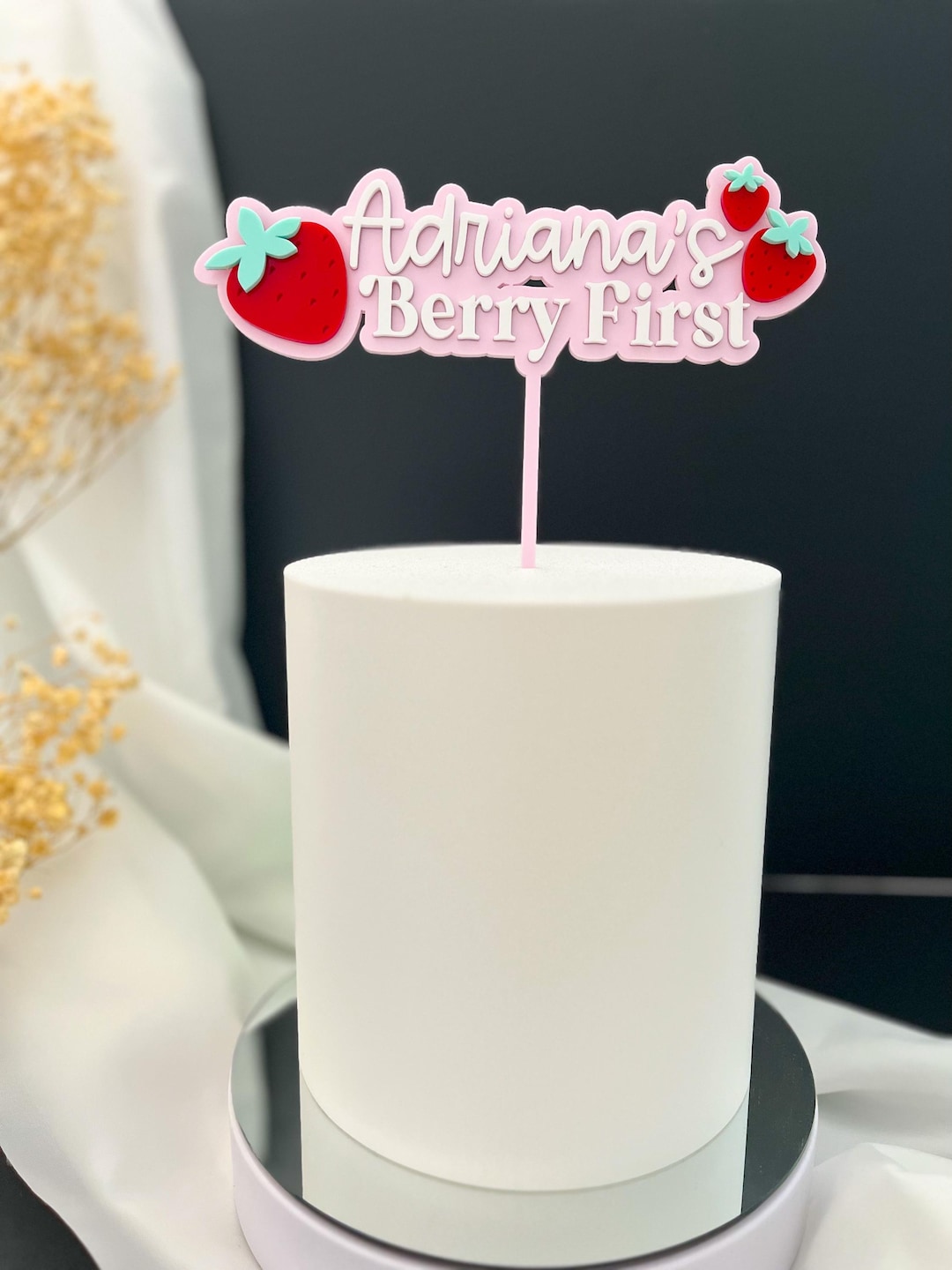 Berry First Cake Topper - First Birthday Cake Topper - One Cake Topper ...