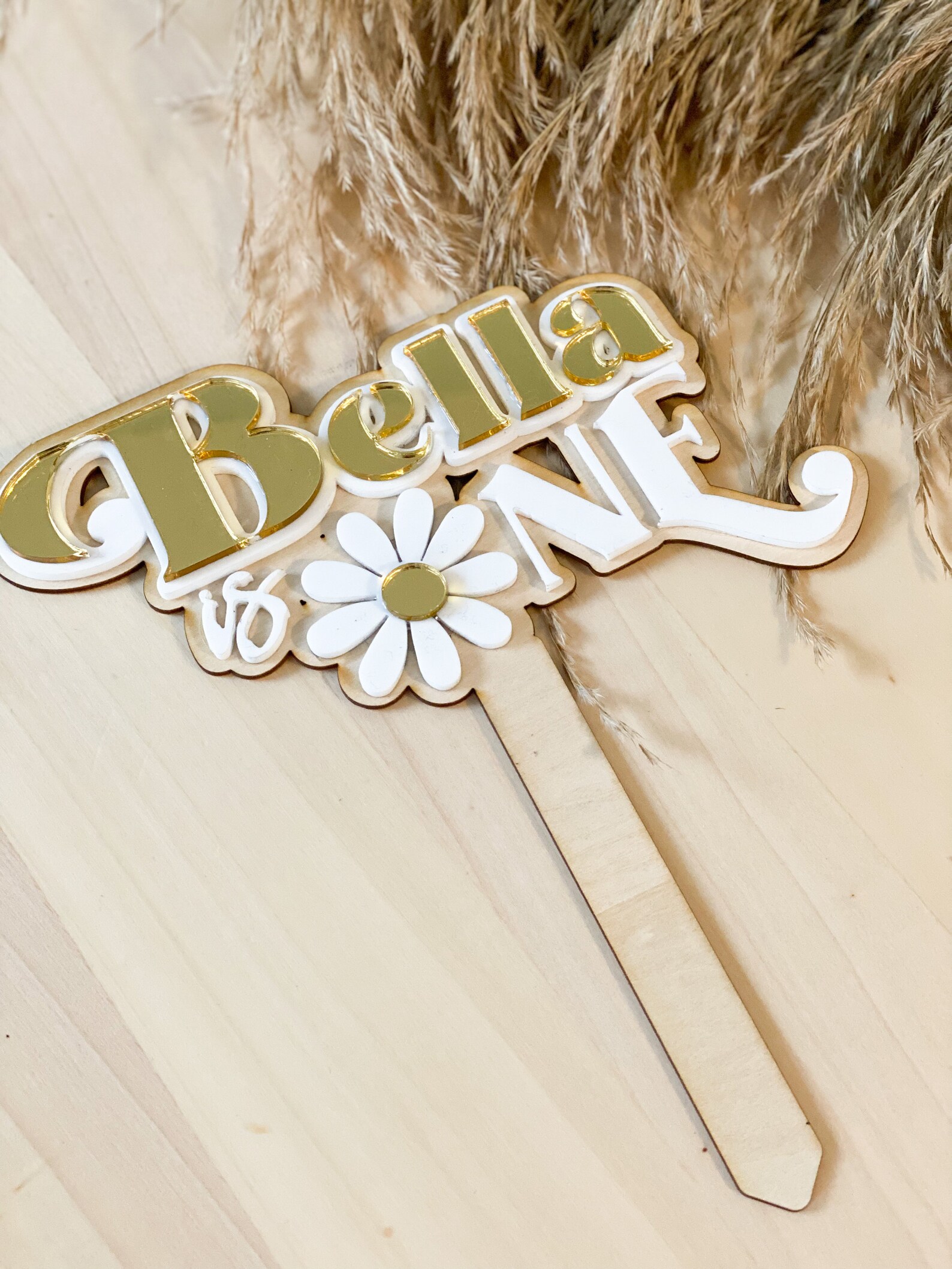 Daisy Cake Topper Flower Acrylic Retro Groovy Boho Daisy - Etsy