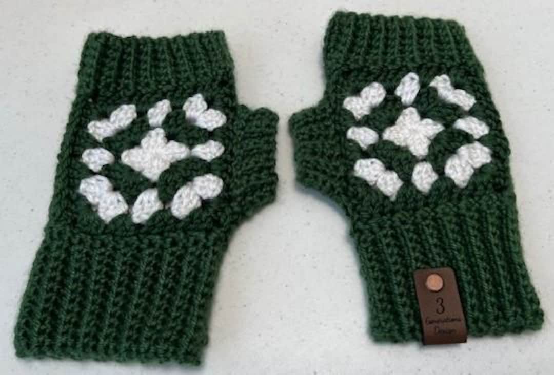 Granny Square Finger Gloves - Etsy