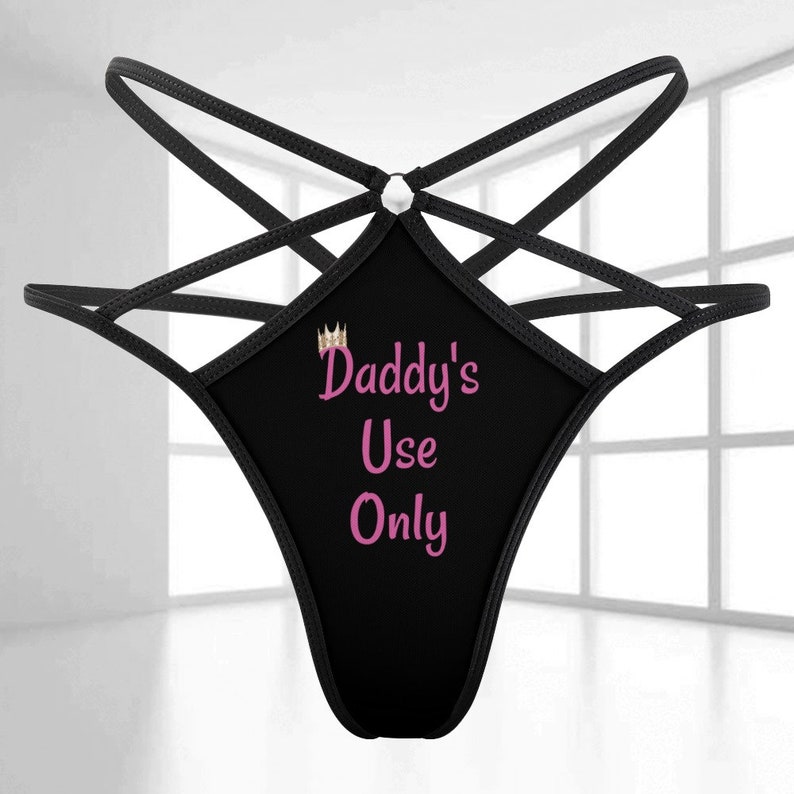 Sexy Panties Black Thong Yes Daddy Ddlg Panties Ddlg Good Etsy