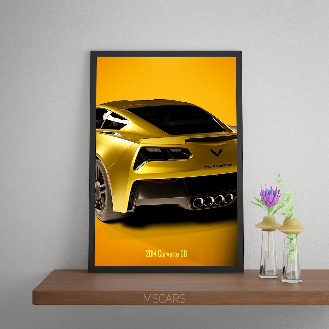 Corvette C7 Car Poster, Wall Art, Room Decor, Gift for Him, Car Guy ...
