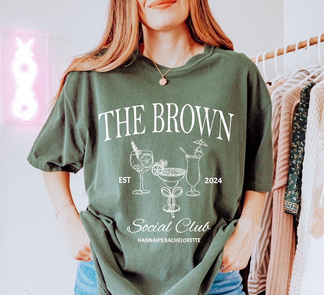 Custom Name Social Club Shirt Cocktail Bachelorette Party Tshirt Luxury ...
