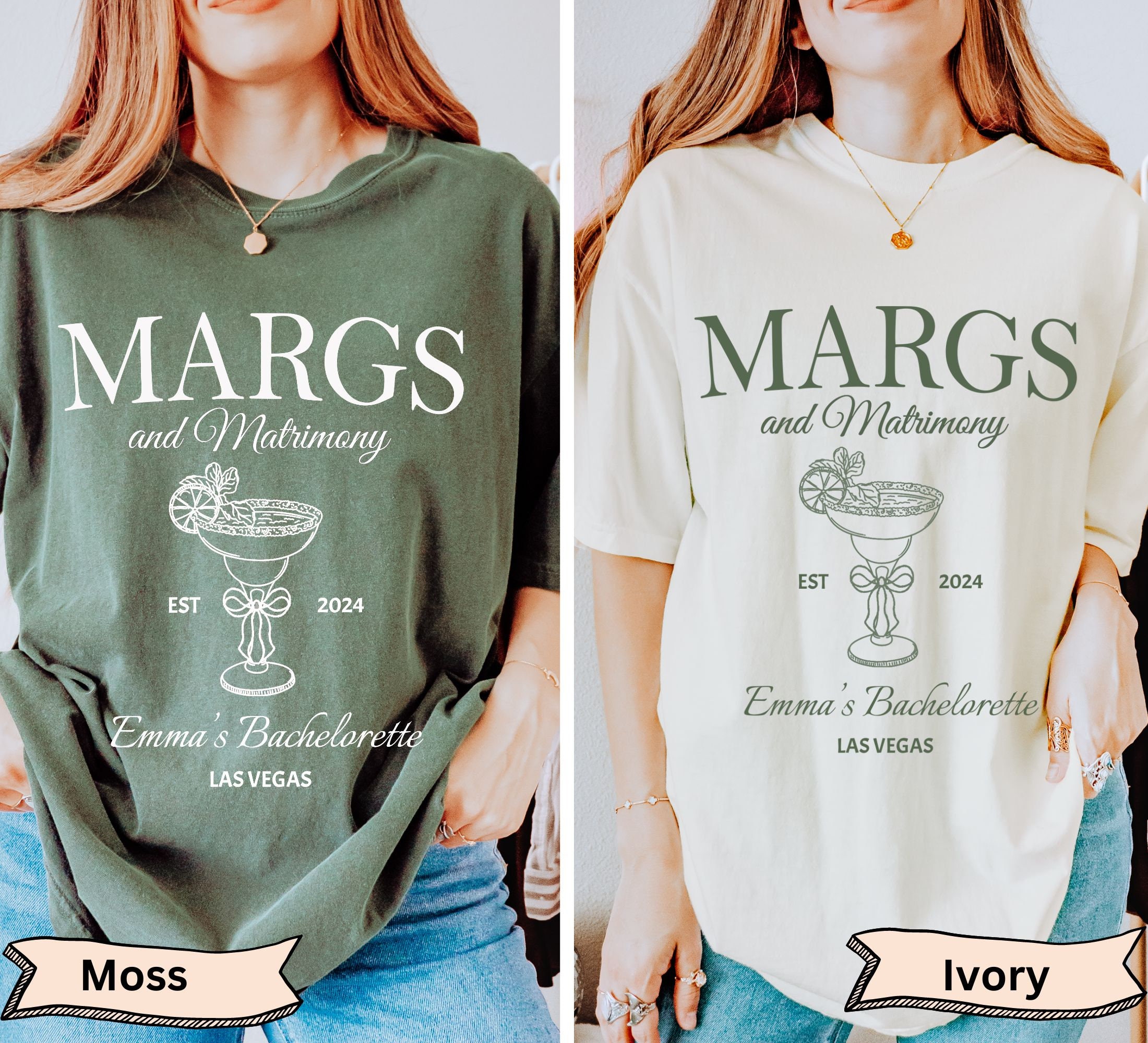 Margarita Bachelorette Shirts Personalized Margs Matrimony Girls Party ...