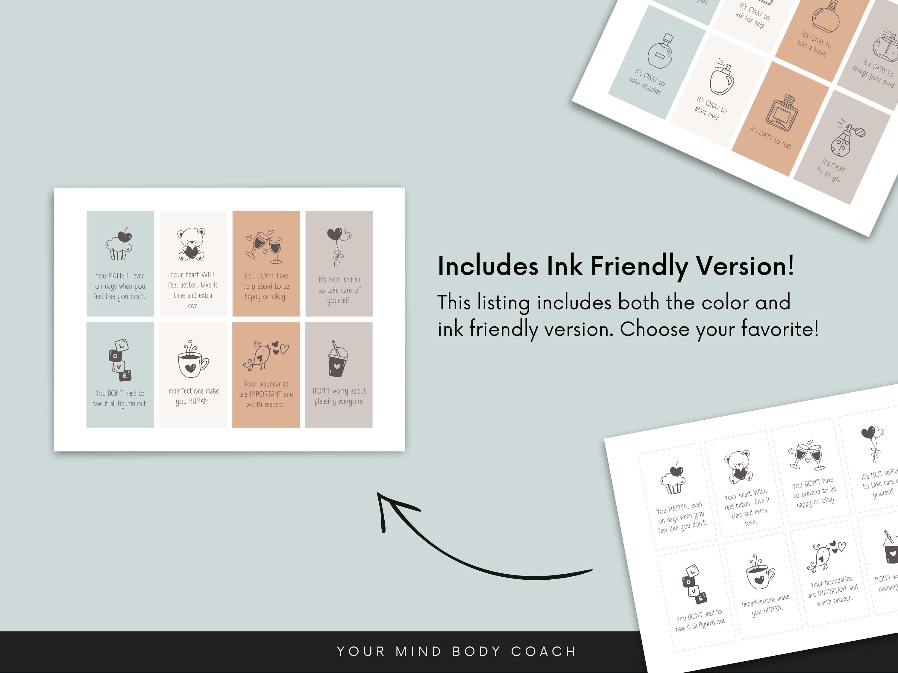 Self-love Reminder Cards Mood Board Affirmations Vision Board - Etsy