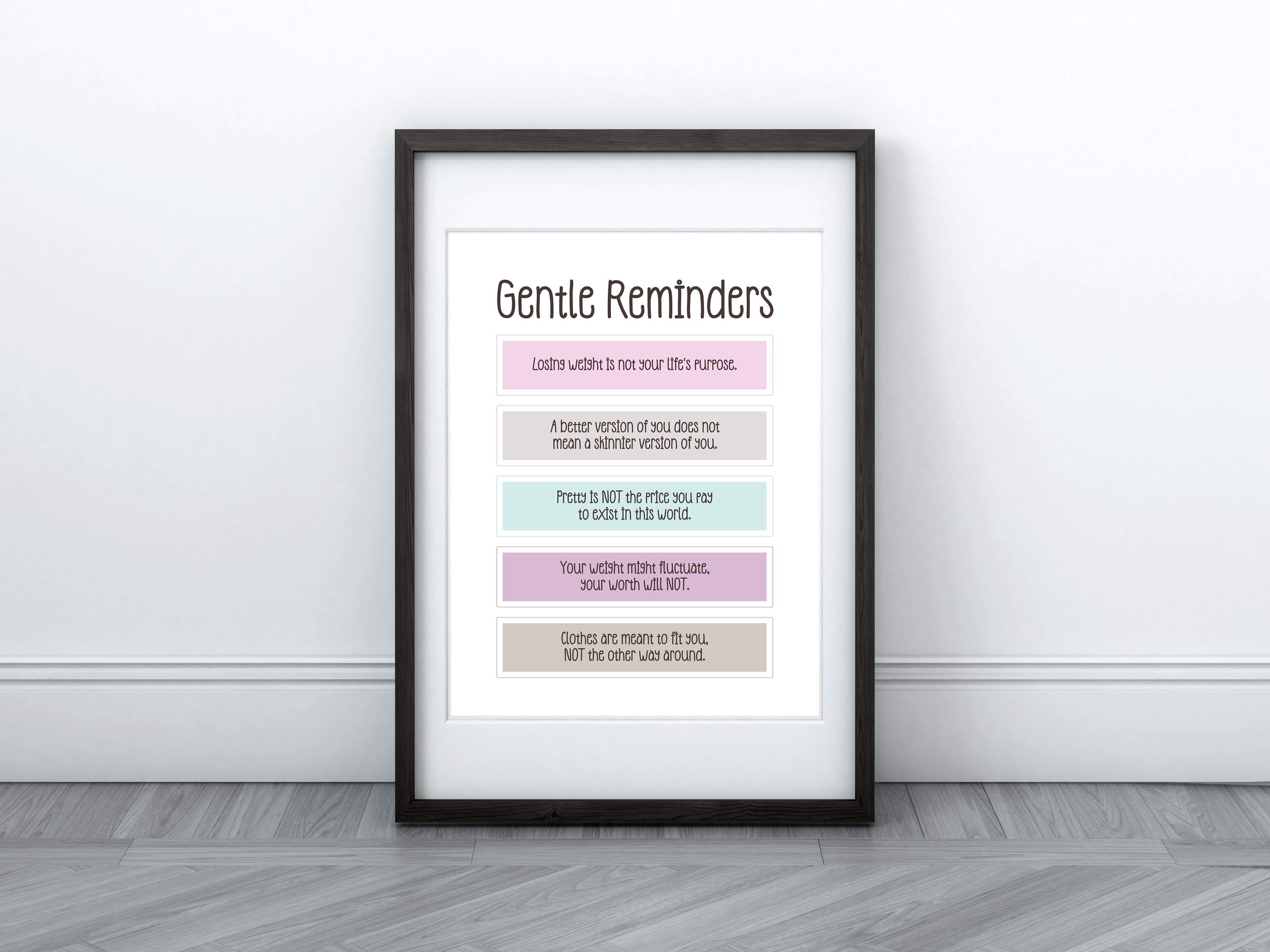Printable Eating Disorder Recovery Art Ed Recovery Affirmations Body ...