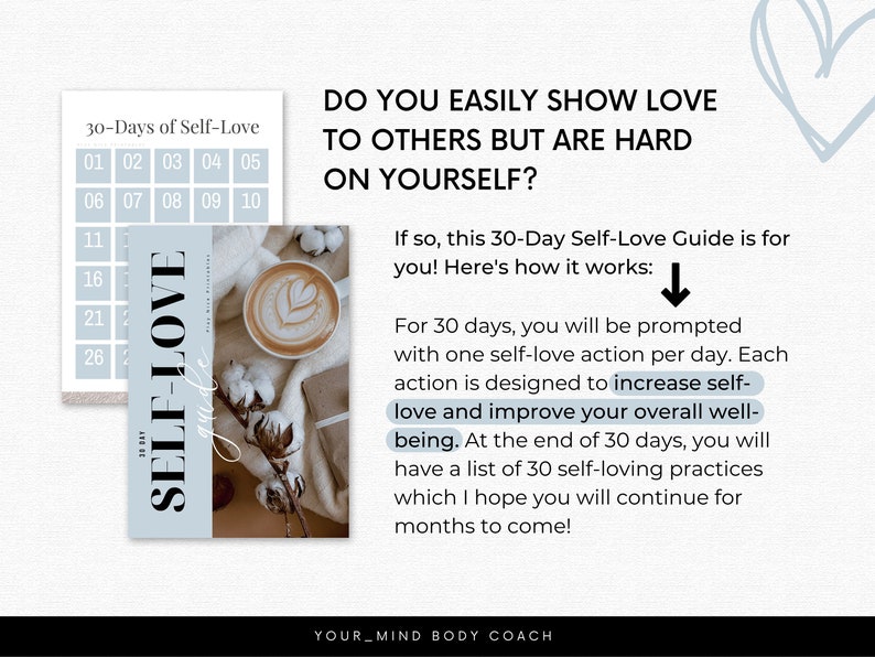 Self-love Journal Self-care Workbook Self Love Planner Self-care ...