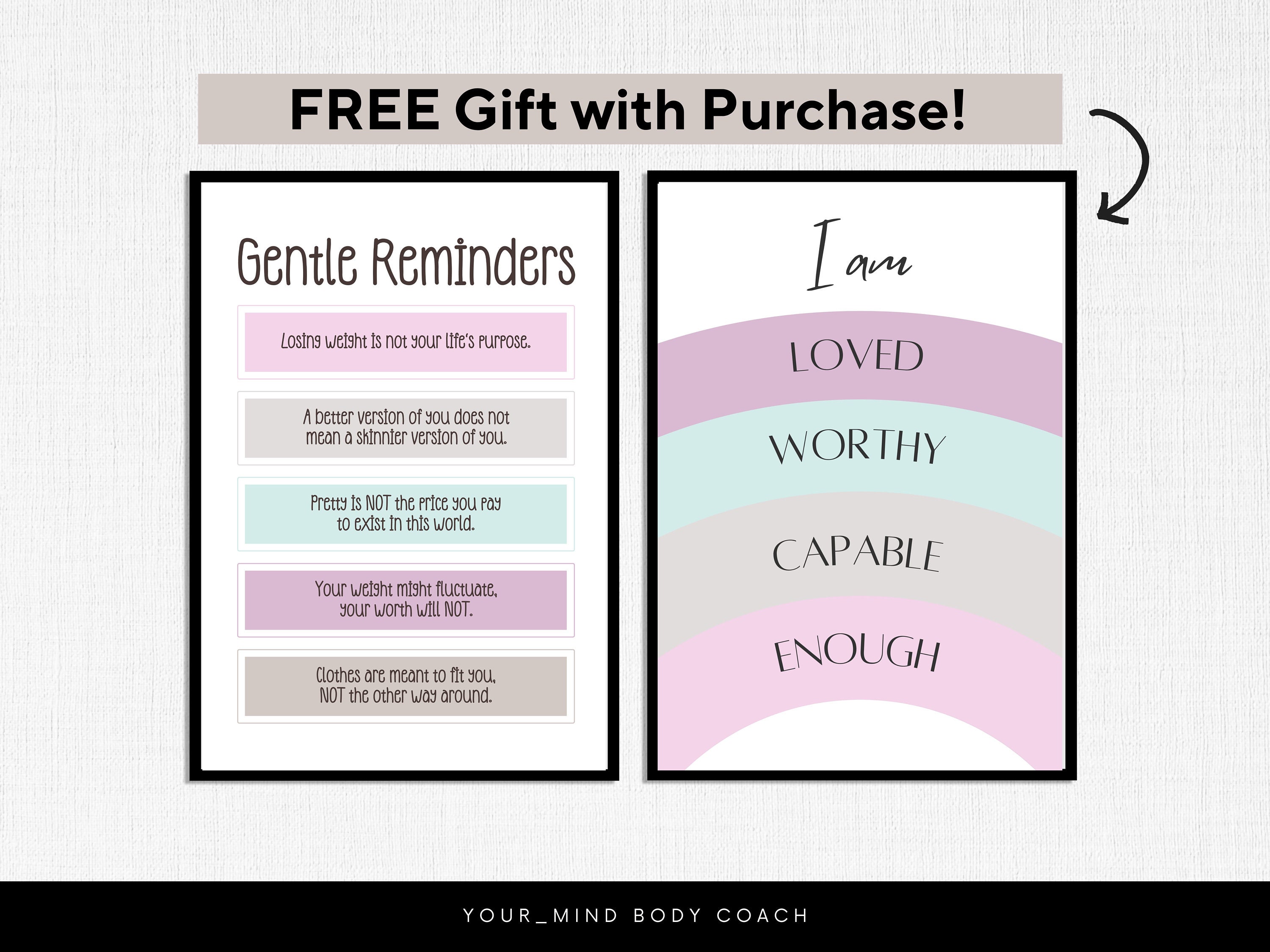 Printable Eating Disorder Recovery Art Ed Recovery Affirmations Body ...