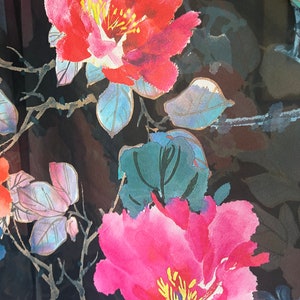 2 Yards Woven Floral Fabric - Etsy