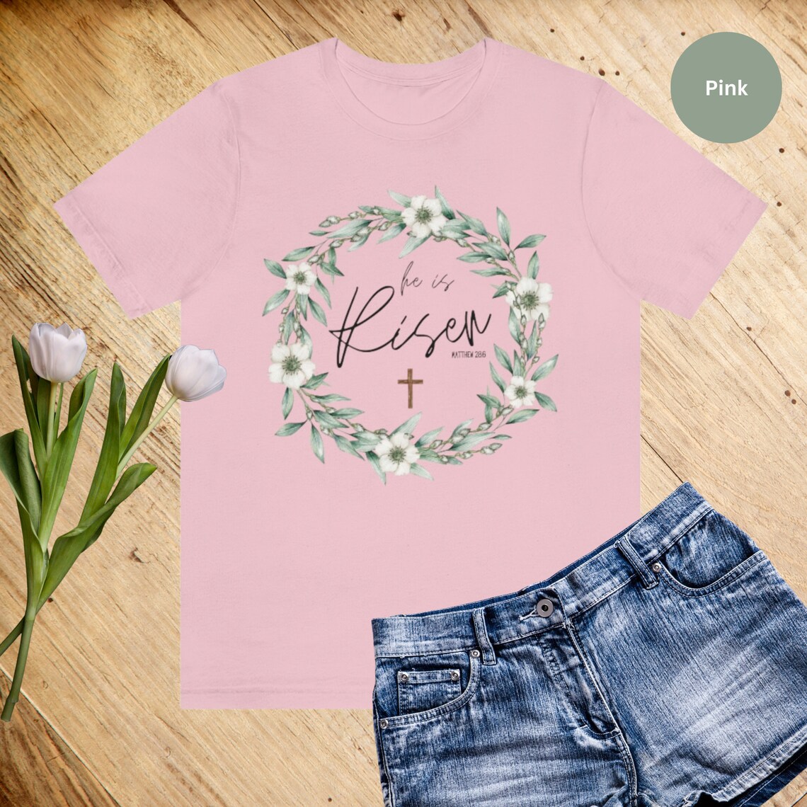 He Is Risen Tshirt He Is Risen Easter Shirt Religious Shirt