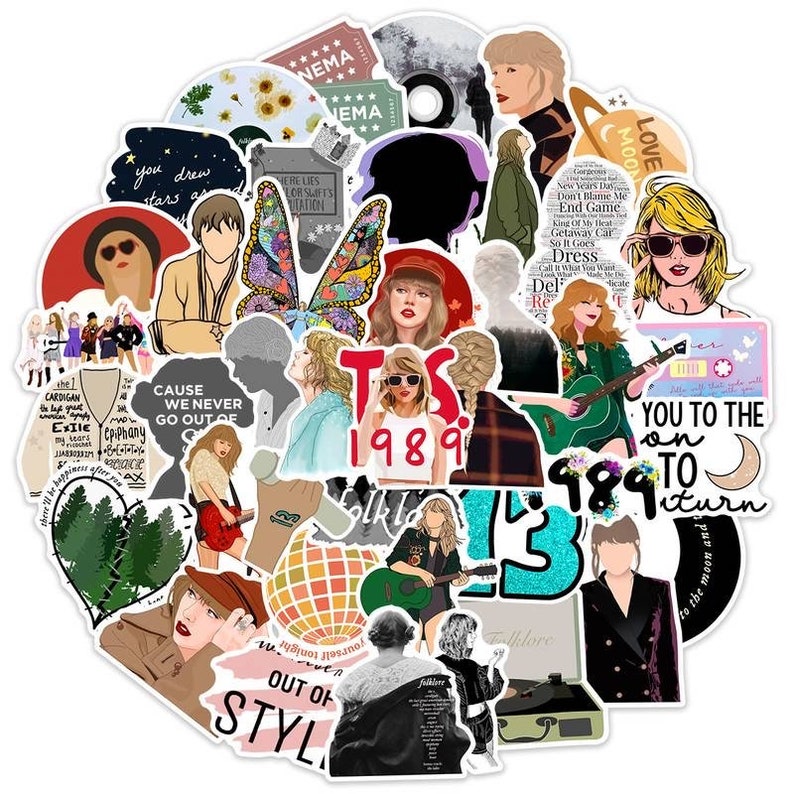 Taylor Swift Sticker Packs Lover 1989 Midnights RED Swift Merchandise ...