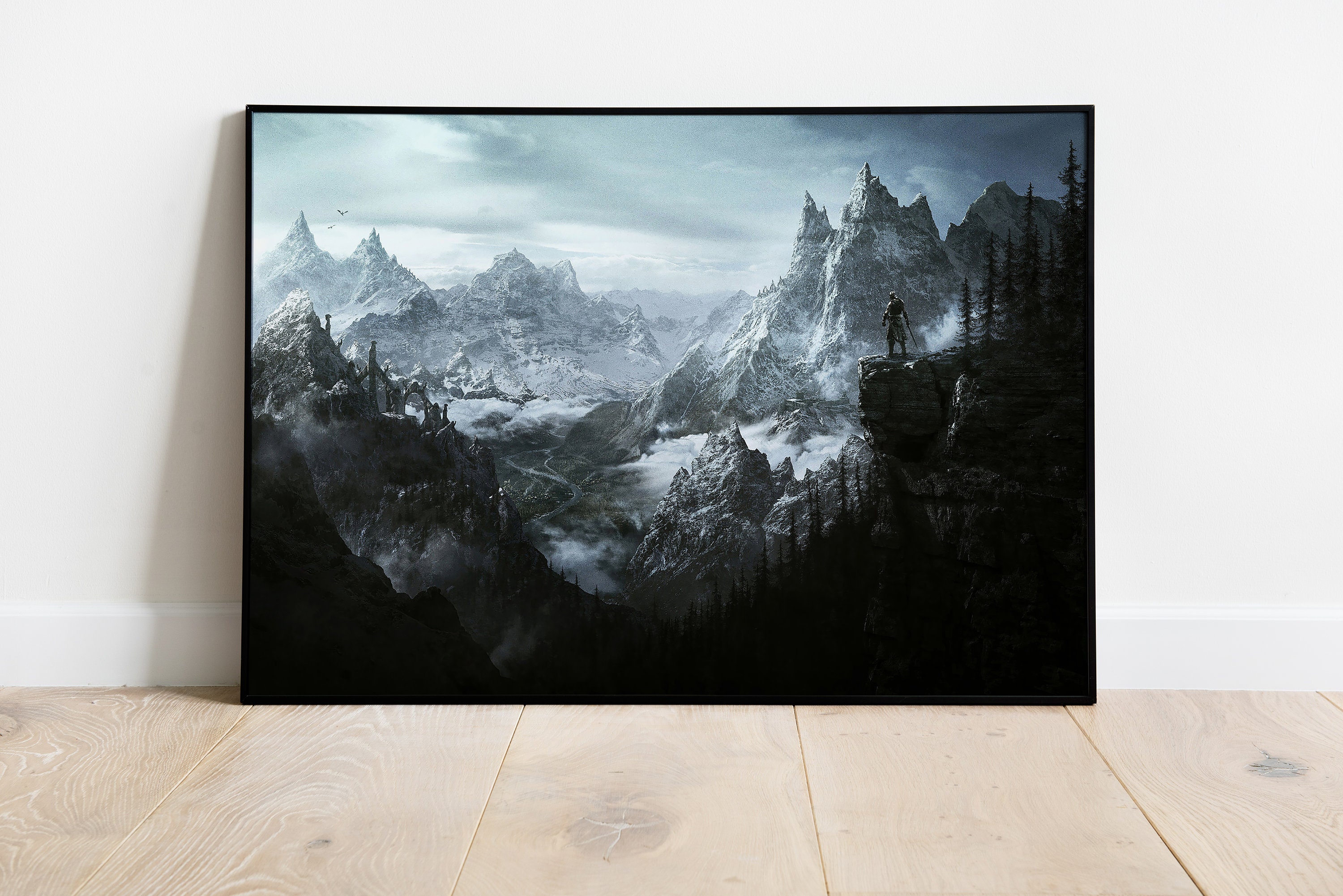 Skyrim Elder Scrolls, Gaming Poster, Movie Poster, Canvas Print, Framed ...